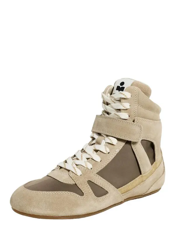 Isabel Marant Senny High Top Sneakers - Khaki