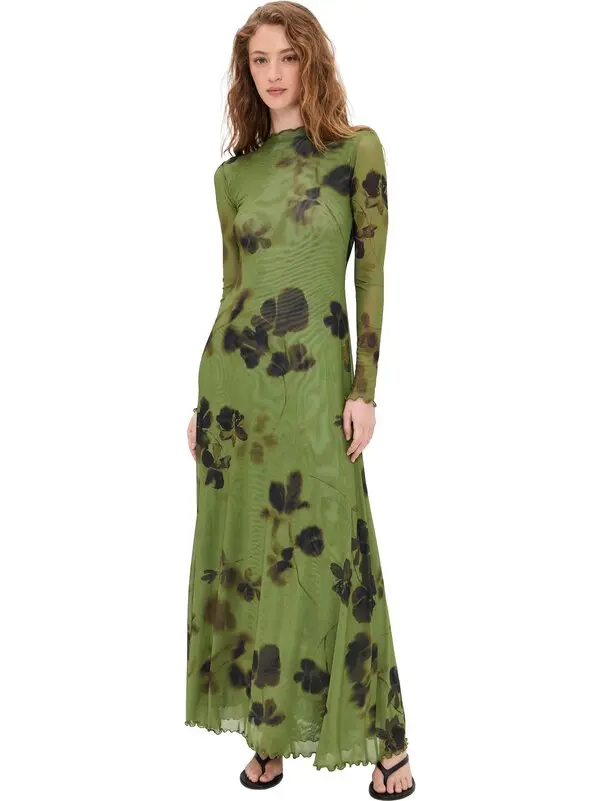 RESA Lyon Floral Maxi Dress - Evergreen