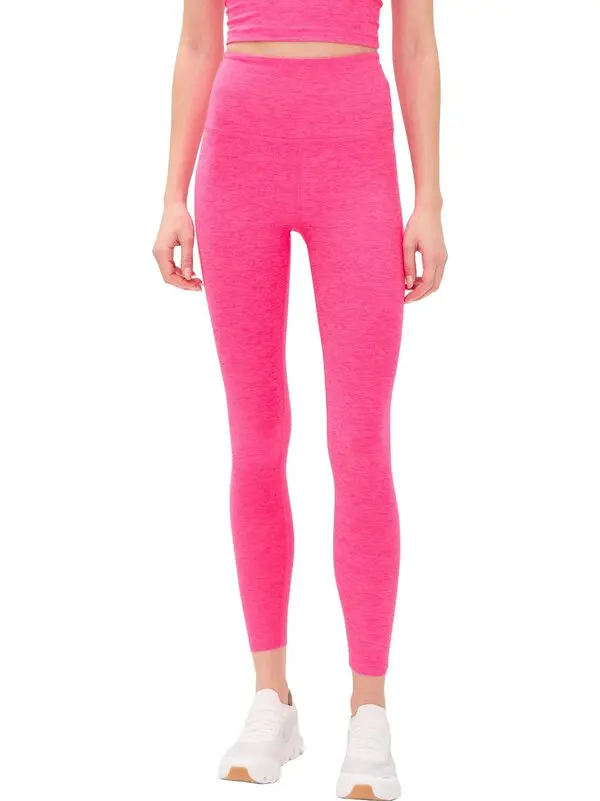 Beyond Yoga Spacedye Midi Leggings - Pink Glow Heather