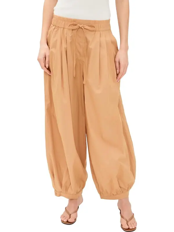 DRESS TO Tie Front Balloon Pants - Summer Beige