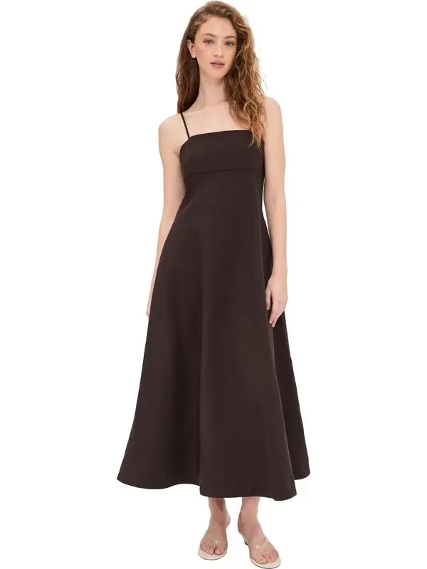 Line & Dot Hansen Maxi Dress - Dark Brown