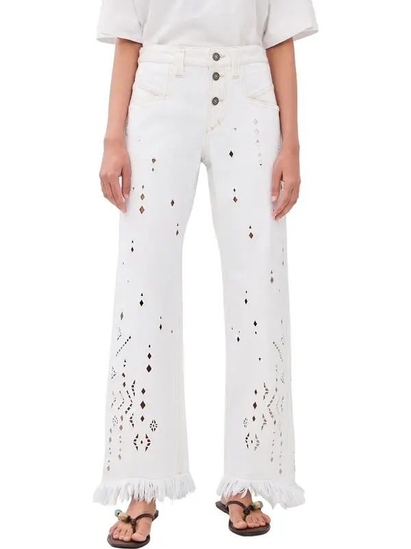 Isabel Marant Étoile Amia Straight-leg Jeans - White
