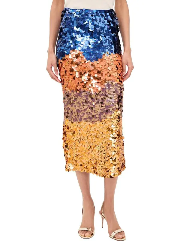 Ulla Johnson Matilde Sequin Knit Skirt - Moontide