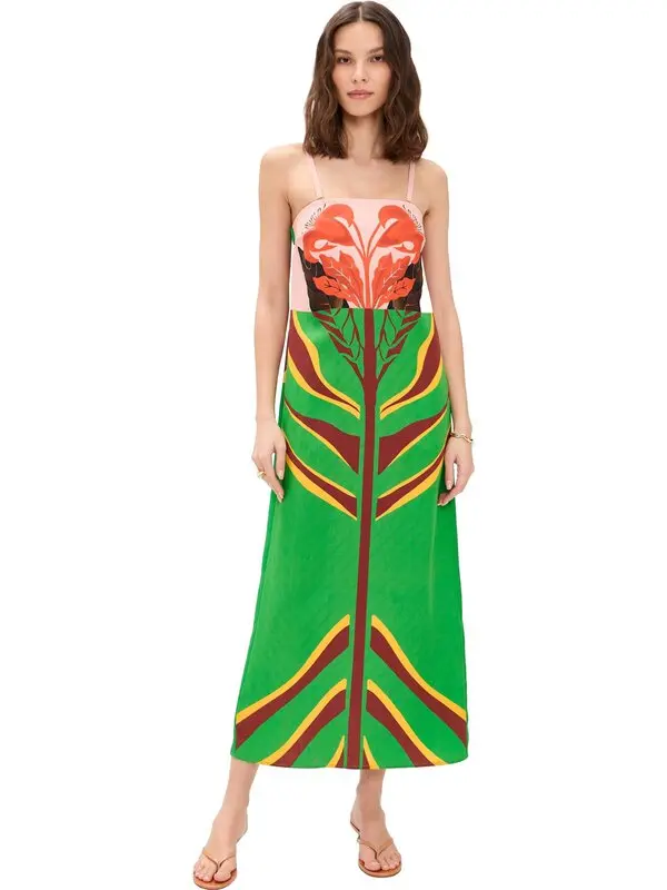 DE LORETA Printed Maxi Dress - Amapola