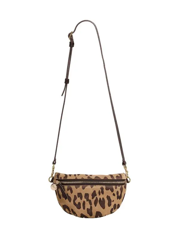 Clare V. Printed Suede Bag - Lark/brown