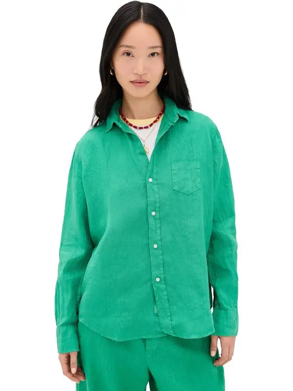 Frank & Eileen Relaxed Button-up Shirt - Kelly Green