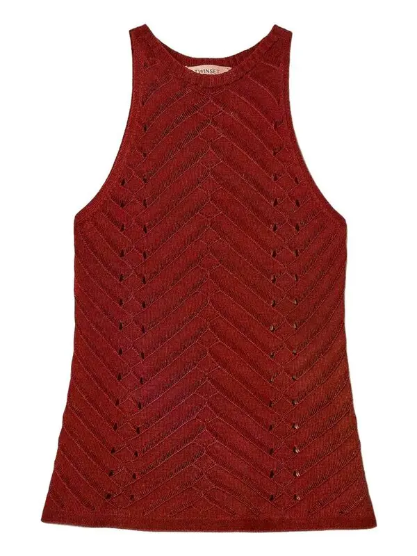 TWINSET Openwork Tank Top - Red