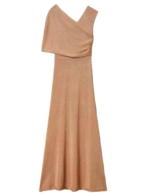TWINSET Asymmetric Maxi Dress - Neutrals