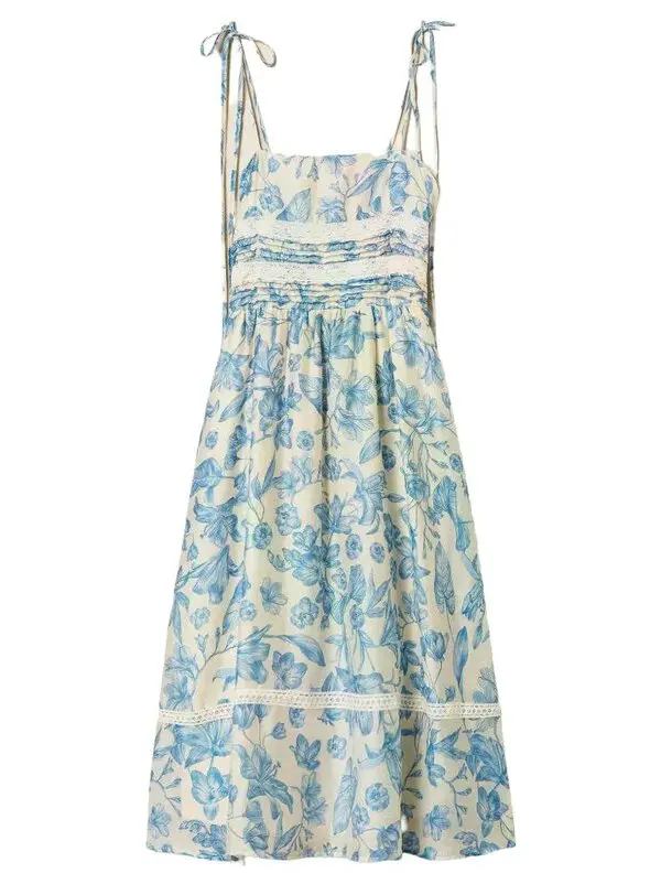 TWINSET Floral-pattern Midi Dress - Neutrals