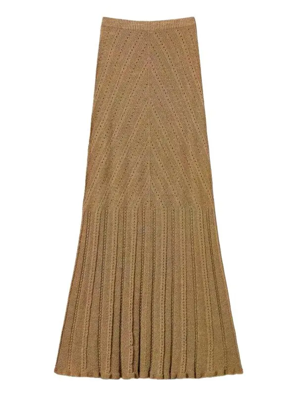 TWINSET Knitted Maxi Skirt - Brown