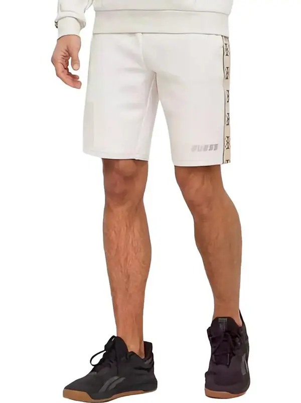 Guess Logo-tape Track Shorts - Neutrals