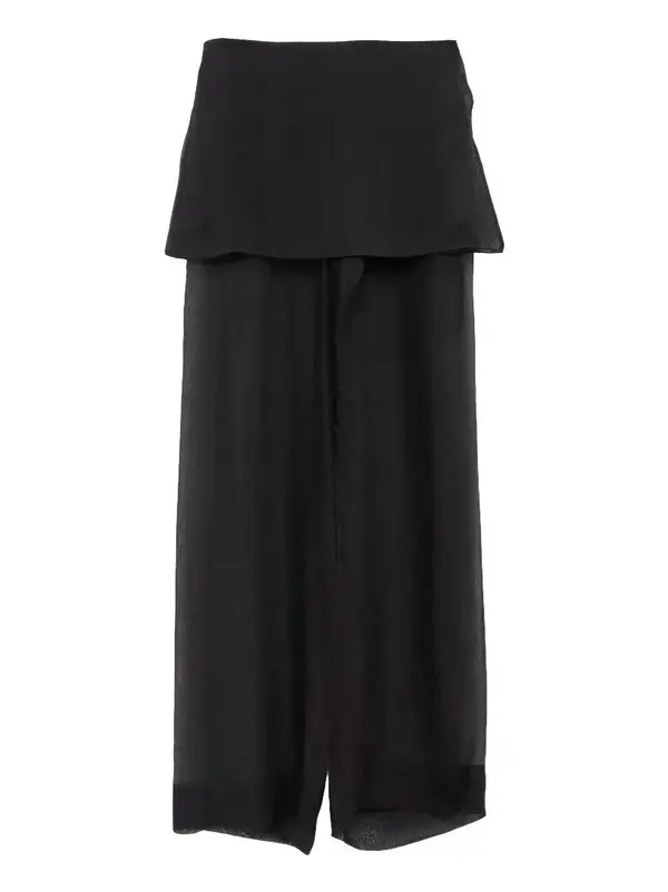 Paloma Wool Silk Layered Trousers - Black