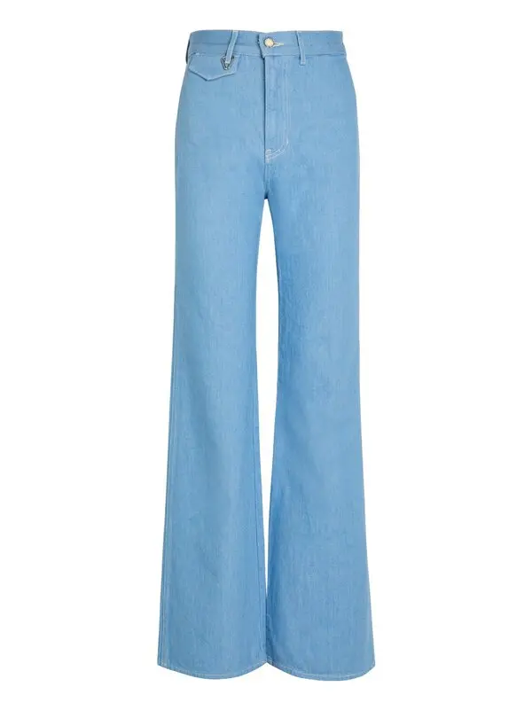 Veronica Beard Crosbie Wide-leg Jeans - Light Blue