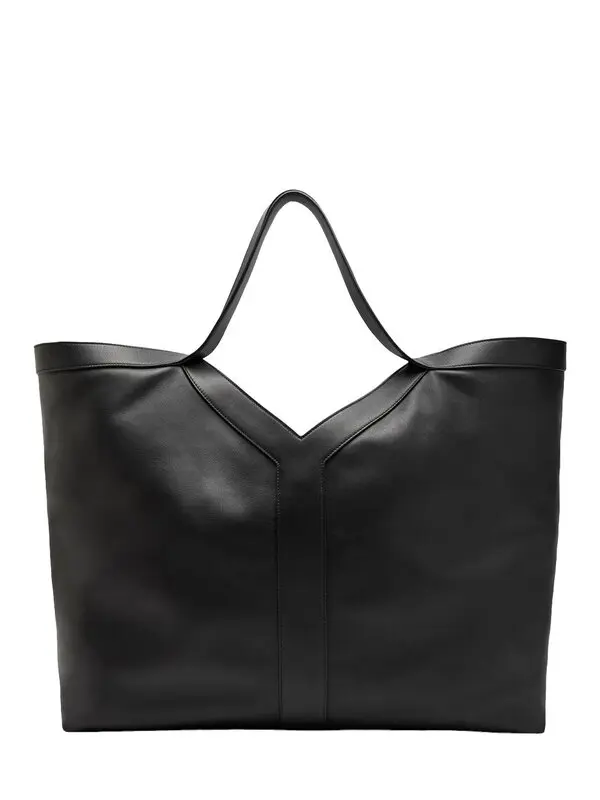 Saint Laurent Y Maxi Leather Tote Bag - Black