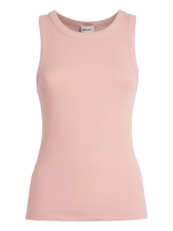 ME+EM Stretch-cotton Tank Top - Pink
