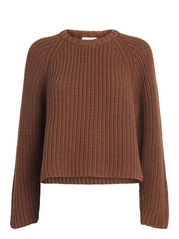 ME+EM Organic Cotton Weekend Sweater - Brown