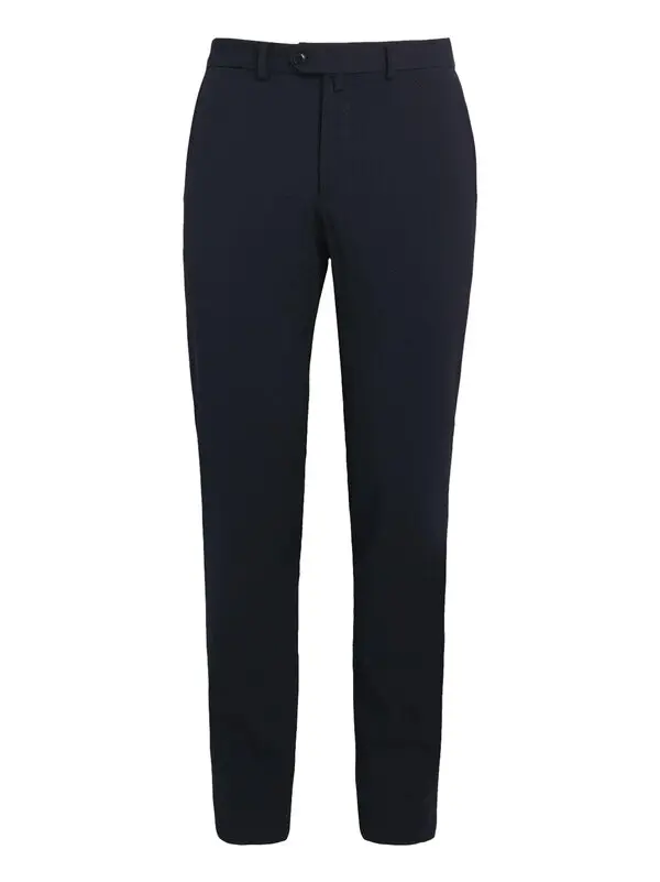 Emporio Armani Virgin Wool-blend Slim Trousers - Blue