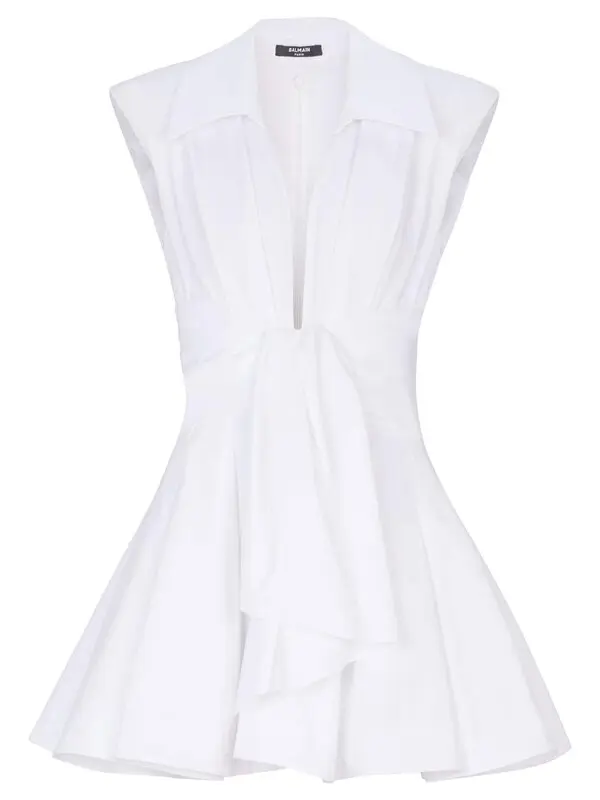 Balmain Shirt Mini Dress - White