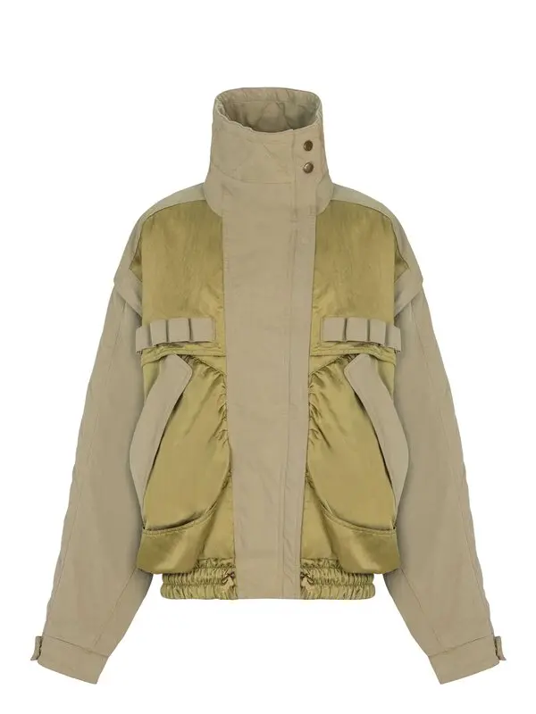 Balmain Cotton-blend Twill Bomber Jacket - Green
