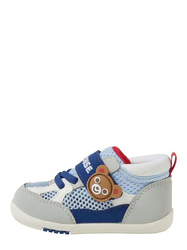 MIKI HOUSE Bear Appliqué Sneakers - Blue