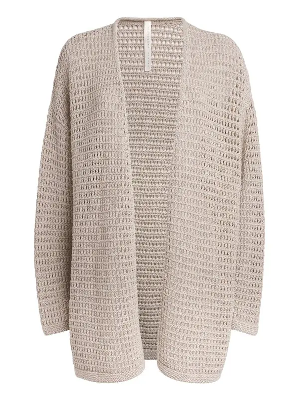 LAUREN MANOOGIAN Net-stitch Cardigan - Beige