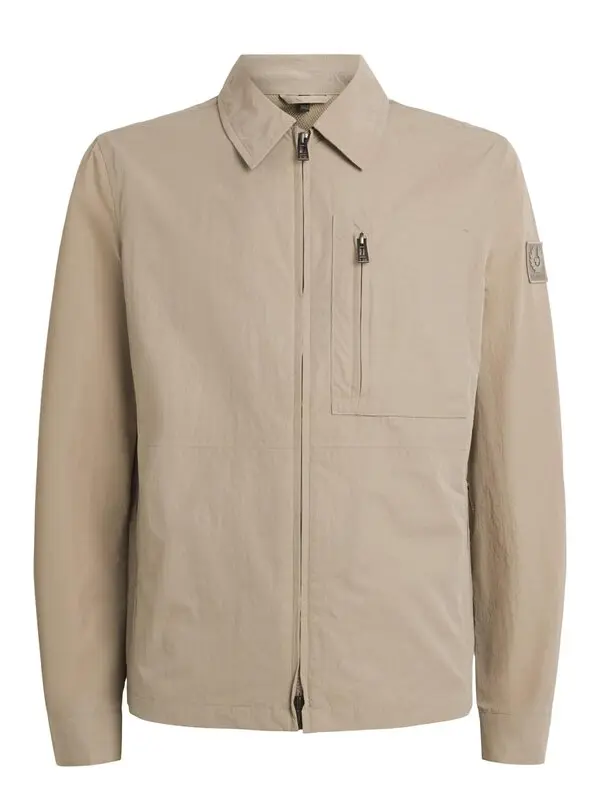 Belstaff Gabardine Grid Overshirt - Beige