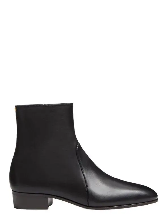 Valentino Garavani Pat Ankle Boot - Black