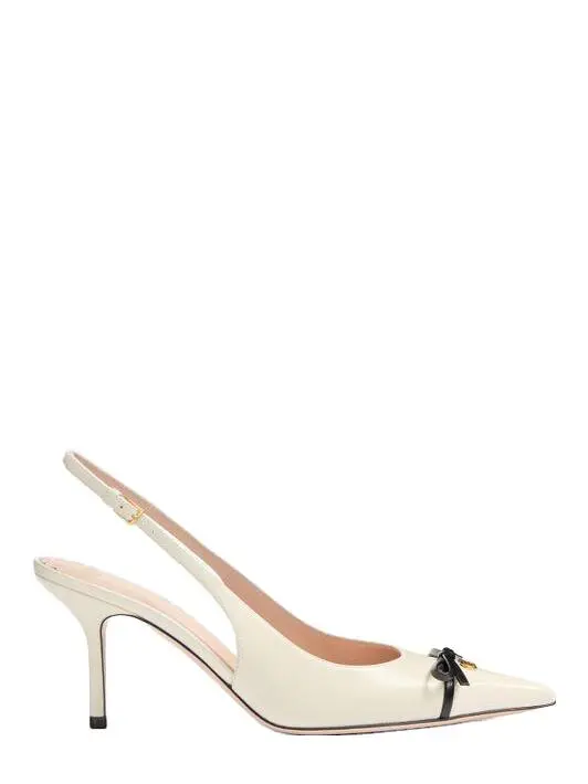 Valentino Garavani Bepointy Slingback Pump - Ivory/black