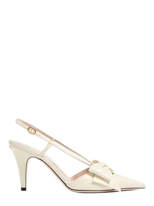 Valentino Garavani Bowow Slingback Pumps - Ivory