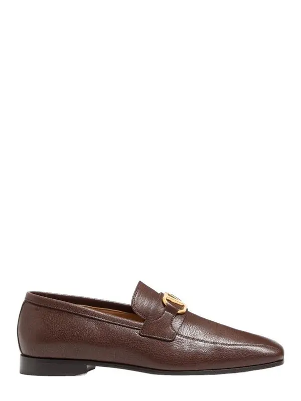 Valentino Garavani Vlogo Signature Kidskin Loafer - Brown
