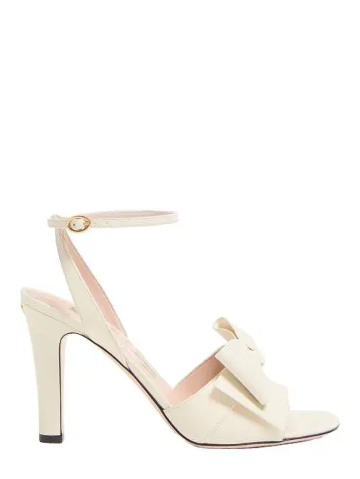 Valentino Garavani Bowow Kidskin Sandal 95mm - Ivory
