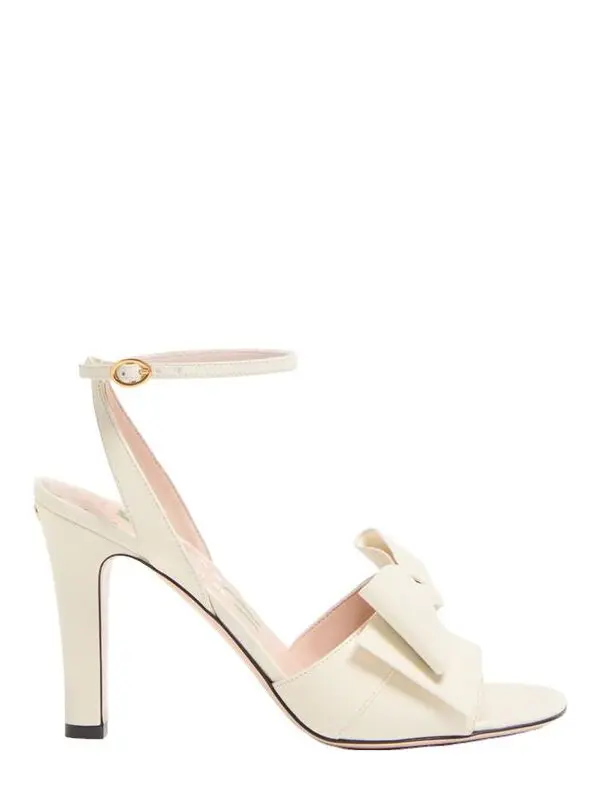 Valentino Garavani Bowow Kidskin Sandal 95mm - Ivory