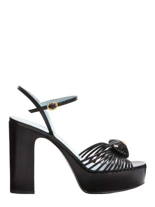 Valentino Garavani Coeur Royal Platform Sandal - Black