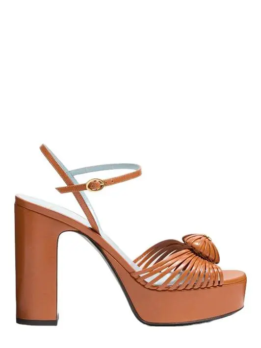 Valentino Garavani Coeur Royal Platform Sandal - Roasted Pecan