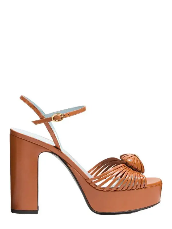 Valentino Garavani Coeur Royal Platform Sandal - Roasted Pecan