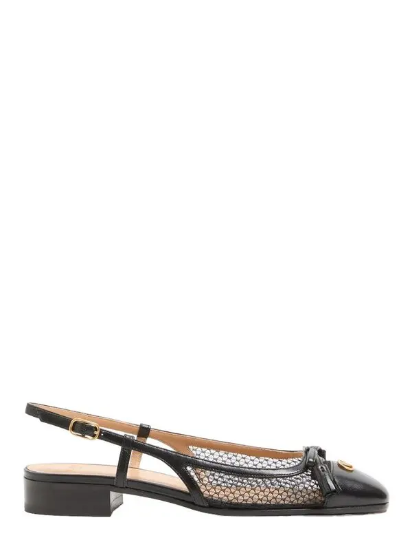 Valentino Garavani Valet Du Roi Slingback Ballerina - Black