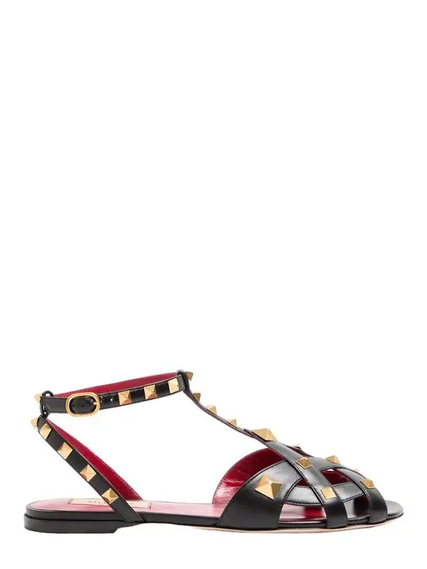 Valentino Garavani Studded Kidskin Sandal - Black