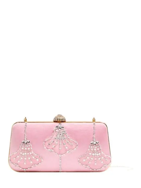 Valentino Garavani Carry Secrets Satin Minaudiere - Pink/crystal