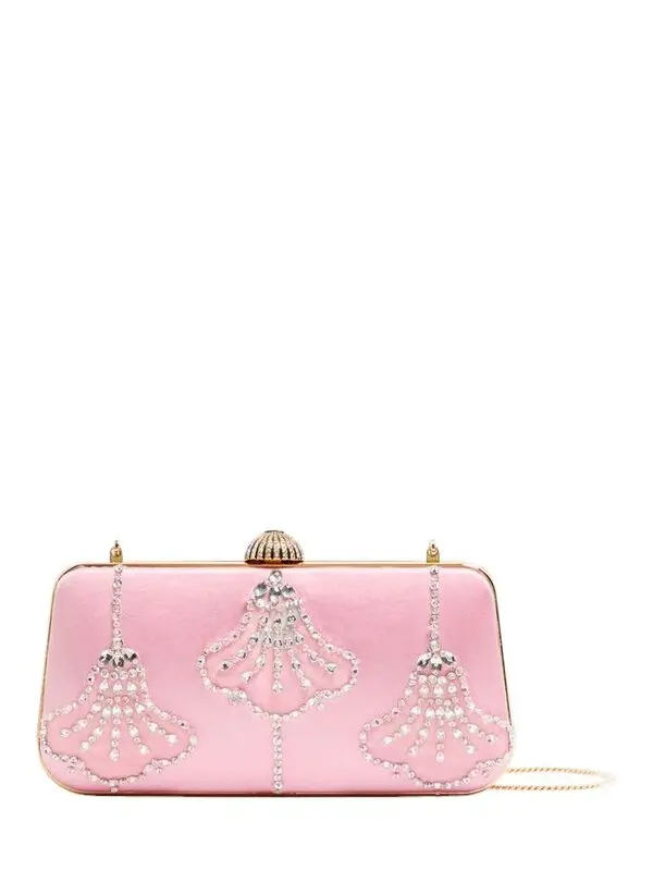 Valentino Garavani Carry Secrets Satin Minaudiere - Pink/crystal