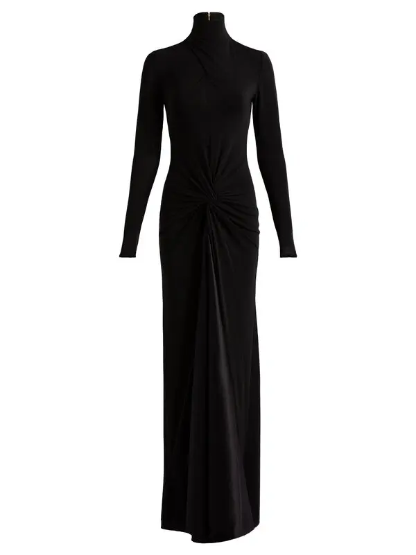 Silvia Tcherassi Birdy Silk-blend Maxi Dress - Black
