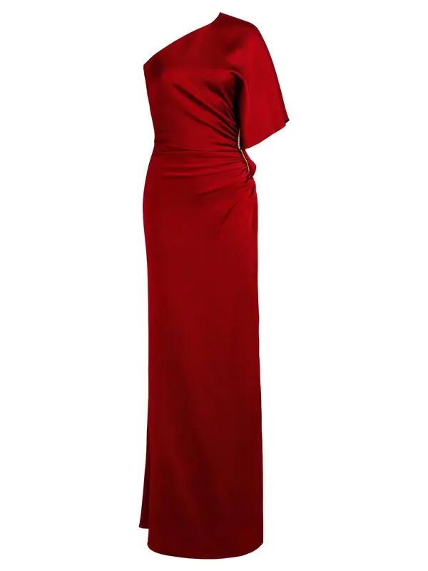 Silvia Tcherassi One-shoulder Maxi Dress - Burgundy