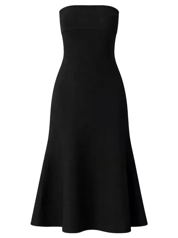 TWINSET Bandeau Flared Dress - Black