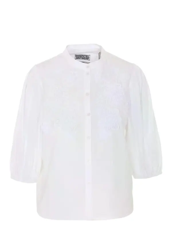 Essentiel Antwerp Floral-embroidered Balloon-sleeve Shirt - White