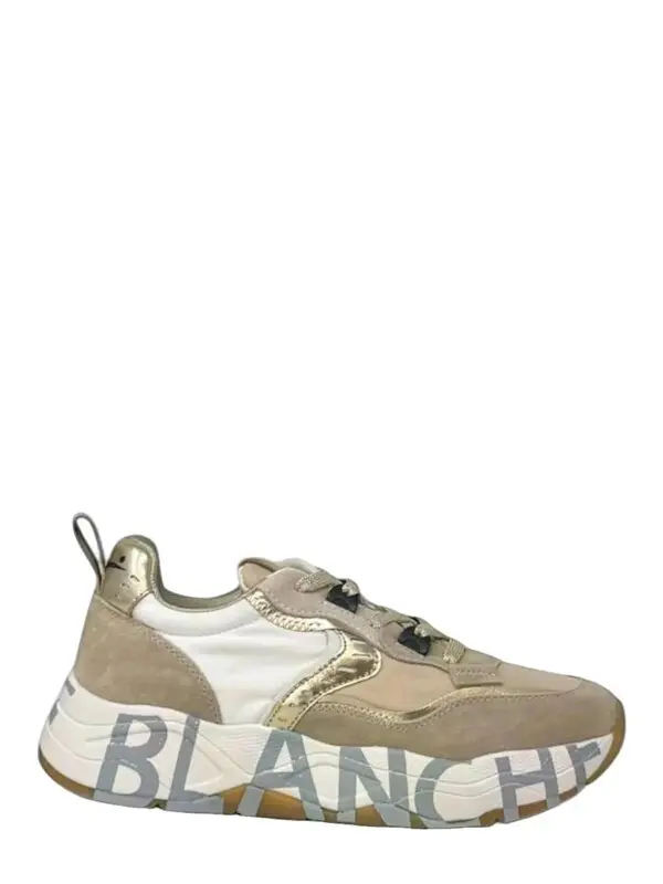 VOILE BLANCHE Panelled Low Top Sneakers - Neutrals