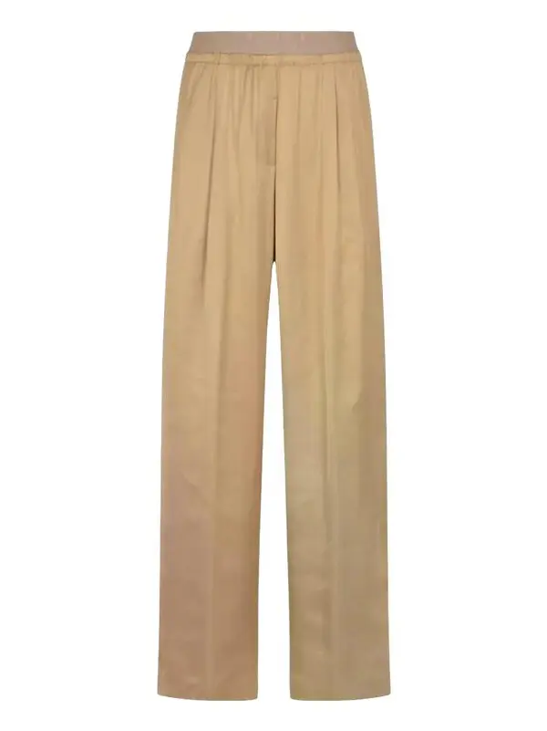 Peserico Elasticated-waist Wide Leg Trousers - Neutrals