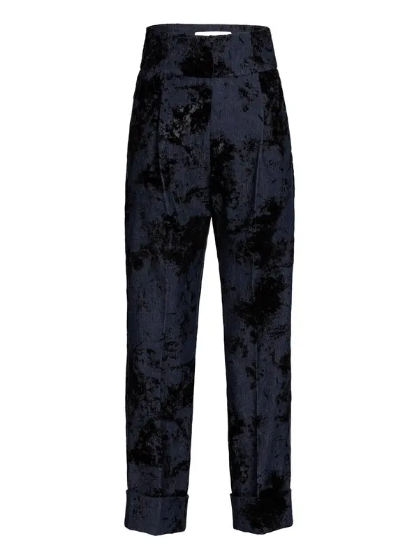 Silvia Tcherassi Moad Jacquard Trousers - Navy