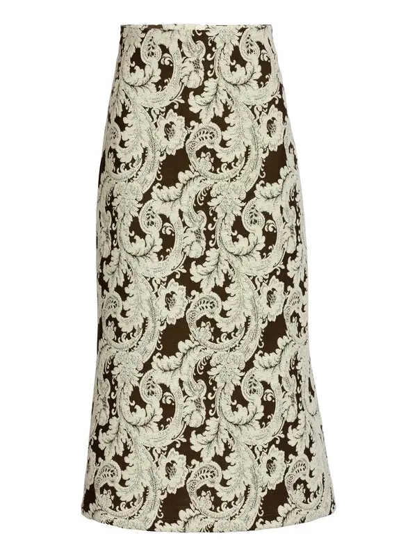 Silvia Tcherassi Atira Cotton-blend Midi Skirt - Multi