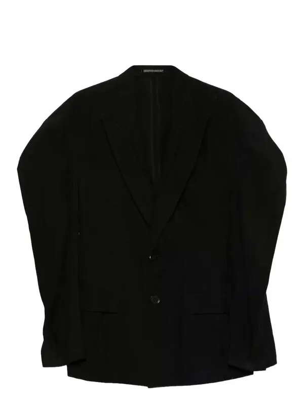 Yohji Yamamoto Button-up Blazer - Black