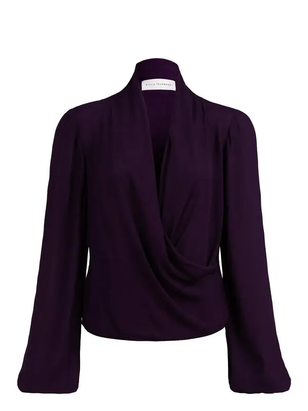 Silvia Tcherassi Draped Blouse - Purple