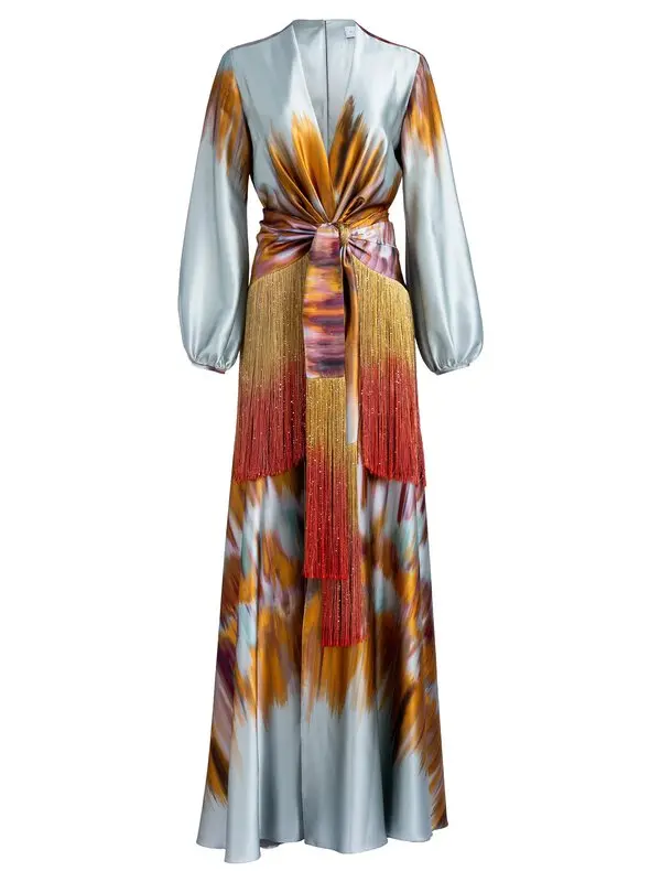 Silvia Tcherassi Sutton Silk-blend Maxi Dress - Print